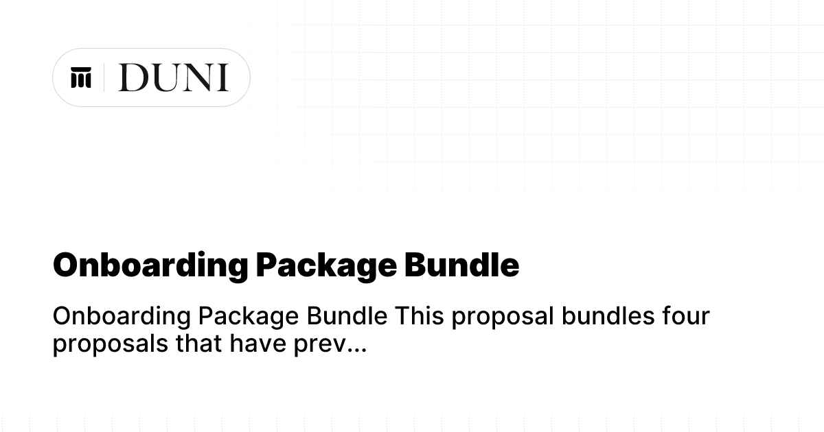 Onboarding Package Bundle